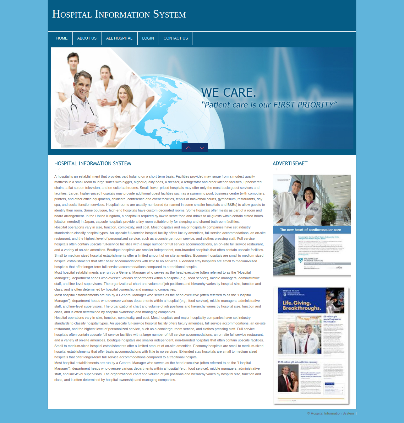 Free Hospital Information System PHP MySQL Projects Source Code Documentation